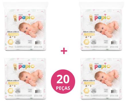 Kit fraldas de pano para bebê estampadas 20-unidades algodão - PAPI ...