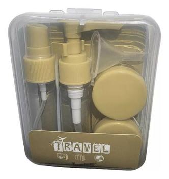 Kit Frascos Viagem 7 Peças C Estojo Organizador Shampoo Crem ...