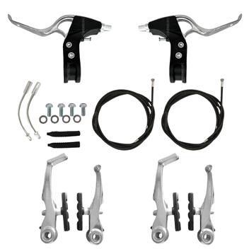 Kit Freio Bike V-brake Completo Em Alumínio Para Bicicleta Mtb ...