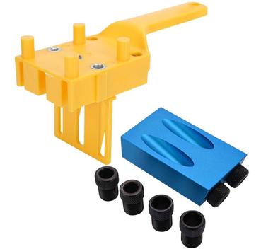 Kit Gabarito Marcenaria Furo Duplo Chanfrado + Guia Cavilhas ...