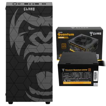 Kit Gabinete Gamer Megalon Mid Tower Suporta Até 5 Fans e Water Cooler ...