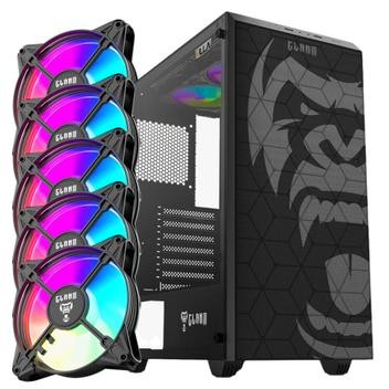 Kit Gabinete Gamer Zilla Suporta Até 6 Fans e Water Cooler Com Vidro ...