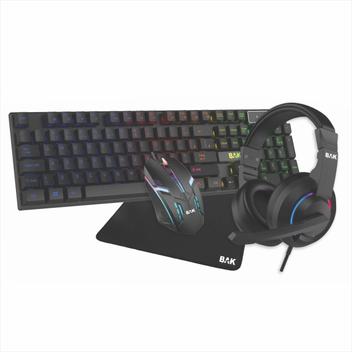 Kit gamer 4 em 1 - mouse teclado fone mousepad - BAK - Kit Gamer ...