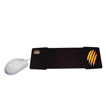 Kit Gamer Básico Mouse Gamer Branco LED RGB rainbow Mouse Pad Speed ...