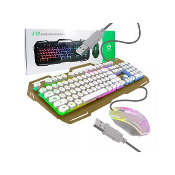 Kit Gamer J-32 RGB com Teclado e Mouse - Tecnologia de Membrana - Kit ...