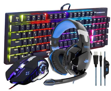 Kit Gamer Teclado Mecanico Led 12 cores ,Mouse Ergonomico 3600 DPI e ...