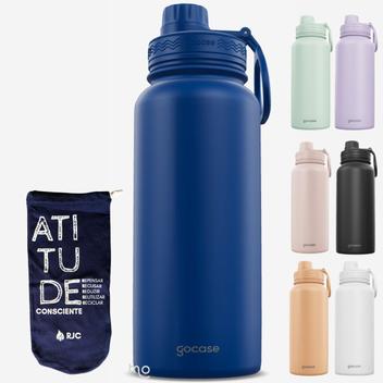 KIT Garrafa Térmica Gocase Fresh 950ml com ECO saquinho protetor Molib ...