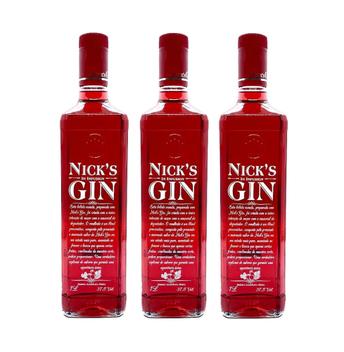 Kit Gin Nick's Red 1000ml - Frutas Vermelhas 3 unidades - Nicks - Gin ...