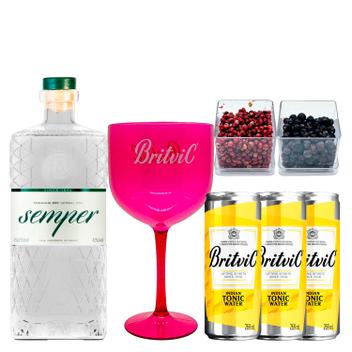 Kit Gin Semper 750ml + Tônica Britvic 269ml e Especiarias - WebBar - Gin - Magazine Luiza