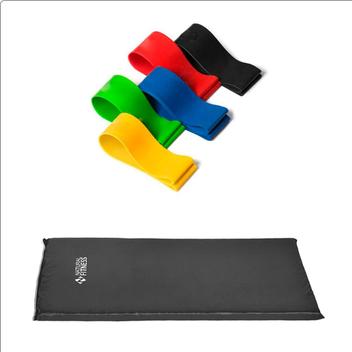 Kit Ginástica Treino Colchonete e Mini Band 5 Intensidades - Natural ...