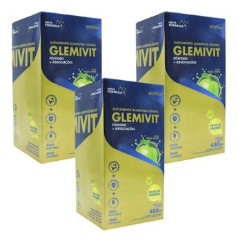 Kit Glemivit Ecofitus Sabor Maçã Verde Com 3 Unidades De 480ml Cada ...
