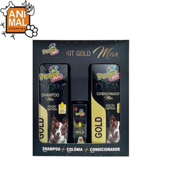 Kit Gold Max PowerPets Shampoo + Condicionador + Colônia - Power pets ...