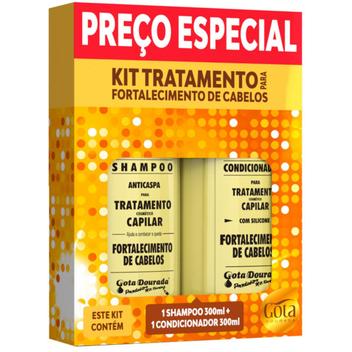 Kit Gota Dourada Shampoo + Condicionador 300ml Fortalecedor Tradicional ...