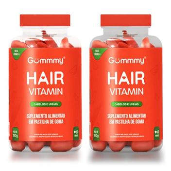 Kit Gummy Hair Vitamin Melancia C/ 2Un De 60 Pastilhas Cada - NUTRI ...
