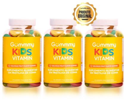 Kit Gummy Kids Vitamin Sortido Com 3 Unidades De 60 Gomas Cada - NUTRI ...