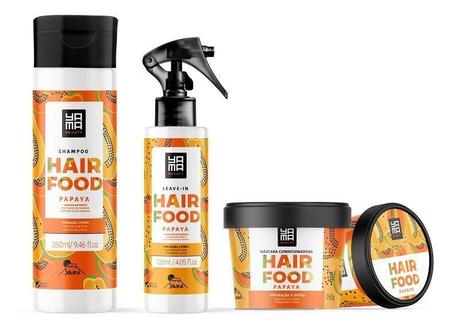 Kit Hair Food Papaya Yamá Shampoo + Leave-In + Máscara - Yama - Kit de ...