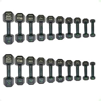 Kit Halteres Sextavados Emborrachados - Pares de 1 a 10 Kg - BOX INGÁ ...