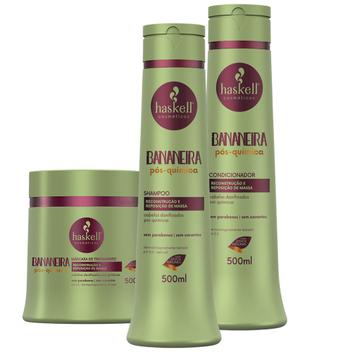 Kit Haskell Bananeira Shp/Cond/Máscara 500ml - Haskell Cosméticos - Kit de Tratamento para ...