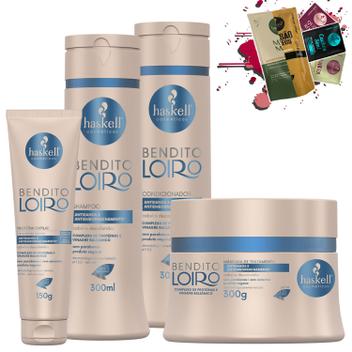 Kit Haskell Bendito Loiro Sh Cond Masc 300 Proteina 150g - Kit Shampoo e Condicionador ...