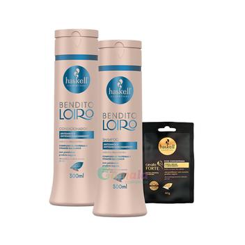 Kit Haskell Bendito Loiro Shampoo E Cond 300ml + Dose Cavalo - Kit Shampoo e Condicionador ...