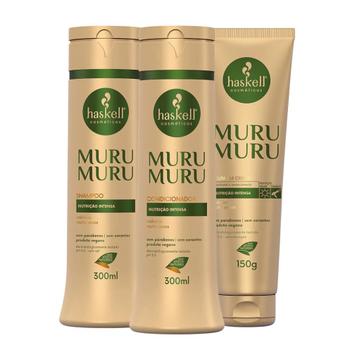 Kit Haskell Murumuru Shampoo e Condicionador 300ml + Polpa em Creme 150g - Kit de Tratamento ...