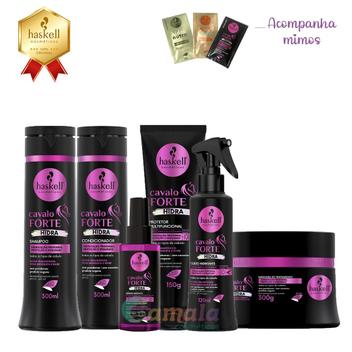 Kit Haskell Shamp cond másc fluido leave in sérum Cavalo Forte Hidra ...