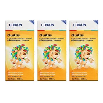 Kit Hebron Quitlis Infantil Com 3 Caixas De 150ml Cada - Limpeza Facial ...