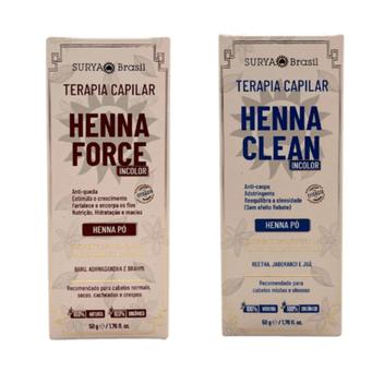 Kit Henna Force e Henna Clean Terapia Capilar - Suya Brasil - Surya ...
