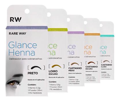 Kit Henna Glance Para Sobrancelhas Com 5 Cores - Tinta e Henna para ...