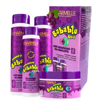 Kit Hidratação Capilar Babalu Uva Charmelle 4 Ítens - Kit de Tratamento ...