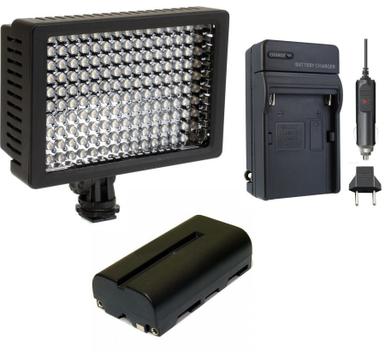Kit Iluminador Profissional LED VL003-150 + Bateria NP-550 + Carregador ...