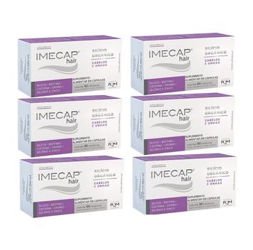 Kit Imecap Hair Silício Orgânico C/6 Un De 60 Cápsulas Cada - Cuidados ...