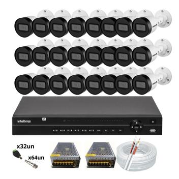 Kit Intelbras 24 câmeras de Segurança Vhd 1130 30m Dvr de 32 canais ...