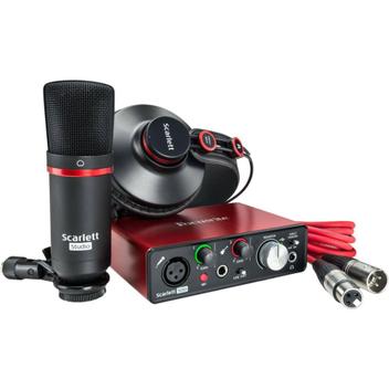 Kit Interface Focusrite Scarlett Solo Studio Microfone E Headphone ...