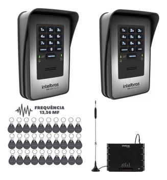 Kit Interfone Coletivo GSM 3G Intelbras com 2 Porteiros Eletrônicos XPE ...