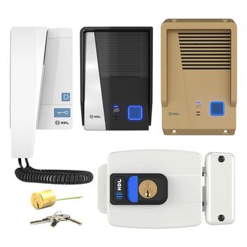 Kit Interfone Hdl Com Fechadura Eletrônica Protetor Externo - Interfone ...