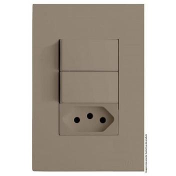 Kit Interruptor Duplo Paralelo + Tomada 10A 4X2 Brs12265-3Fe - Blux ...