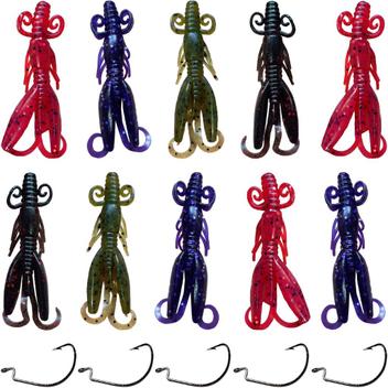 Kit isca Soft Croy Criatura 8cm e Anzol Offset Grub Lizard - Lizard ...