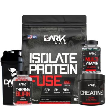 Kit Isolate Protein Fuse 900g + Creatina 300g + Therma Burn 120 caps ...