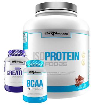 Kit Isoprotein Foods 2Kg+ Bcaa 100G Tan+ Creatine Foods 100G - Brn ...