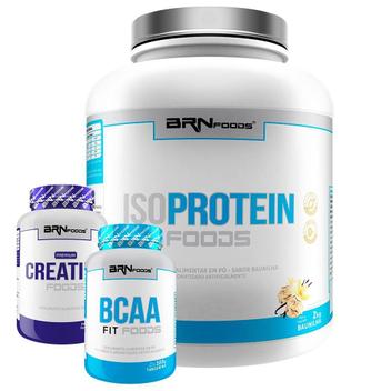 Kit Isoprotein Foods 2Kg+ Bcaa 100G Tan+ Creatine Foods 100G - Brn ...