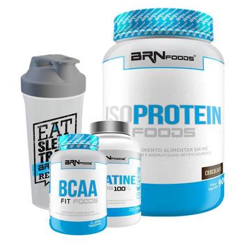 Kit Isoprotein Foods + Creatina + Bcaa + Coq - Brn Foods - Kit de ...