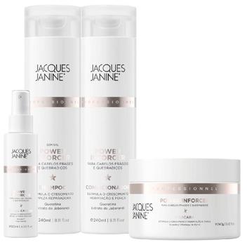 Kit Jacques Janine Power Inforcer Shampoo 240ml Condicionador 240ml ...
