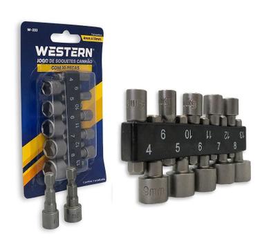 Kit Jogo De Soquete Canhão 10 Peças Parafusadeira Pratico - Compre Já ...