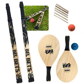 Kit Jogo Tacobol Tacos de Bets Madeira e 2 Casinhas + Jogo Frescobol em ...