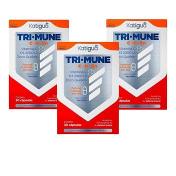 Kit Katiguá Tri-Mune C-D-Zn Com 3 Caixas 30 Cápsulas Cada - KATIGUA ...