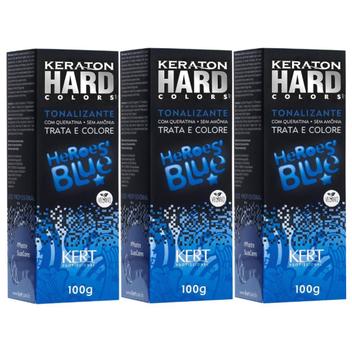 Kit Kert Keraton Hard Color Heroes Blue 100g - 3 Unidades - Tonalizante ...