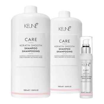 Kit Keune Care 2x Keratin Smooth Shampoo 1000ml, Smooth Serum 25ml ...
