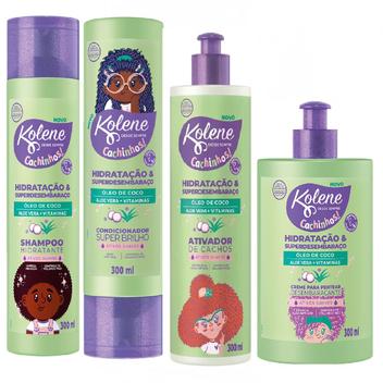 Kit Kolene Cachinhos Hidratação e Superdesembaraço 4 Itens - Kit de ...