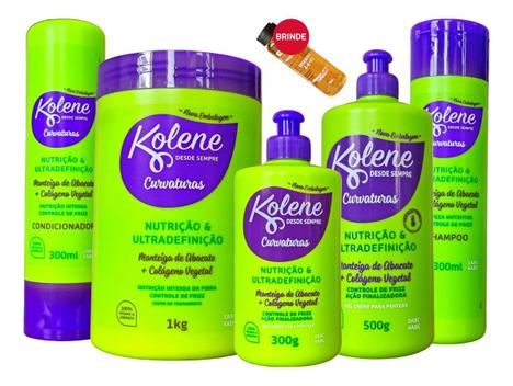 Kit Kolene Cachos Curvaturas Nutrição & Ultradefinição Sh+cond+masc 1kg ...